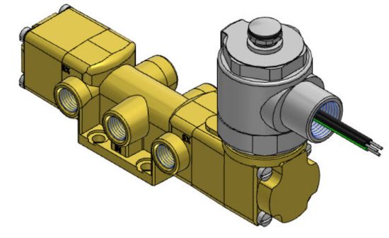 Versa - VSG-4322-NGS-XXL4-D024 DIRECTIONAL CONTROL VALVE, 4-WAY, BRASS ...